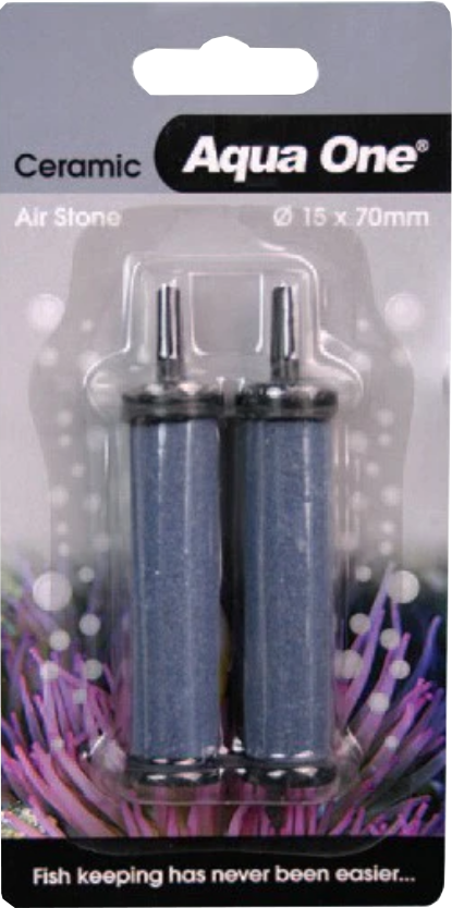 AQUA ONE CERAMIC AIRSTONE 70X15MM 2PK – Gallery Aquatica